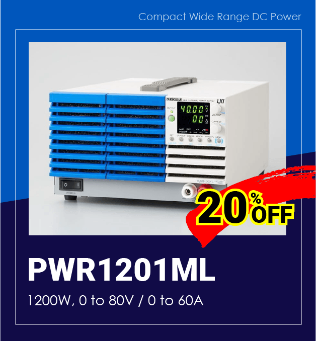 1U Wide Range Programmable DC Power Supply - PWX Series - Kikusui ...